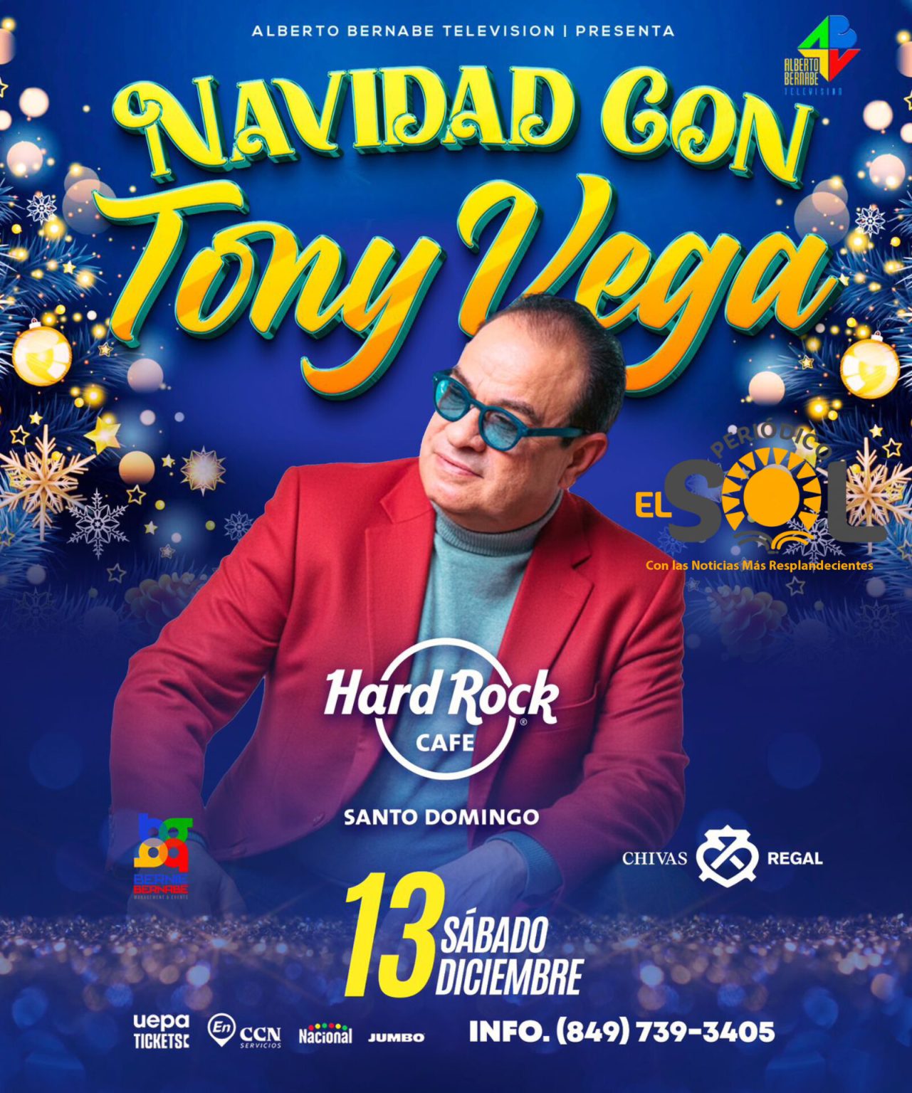 Tony Vega se presenta en el Hard Rock de la Capital el 13 de diciembre ...